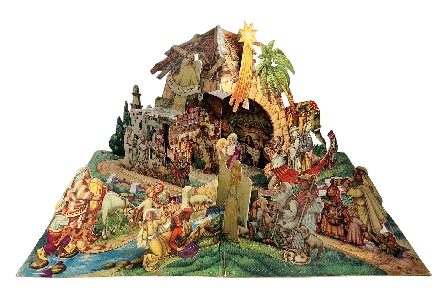 AntiquesGermany - Kubasta Cardboard Pop-up Nativity Scene
