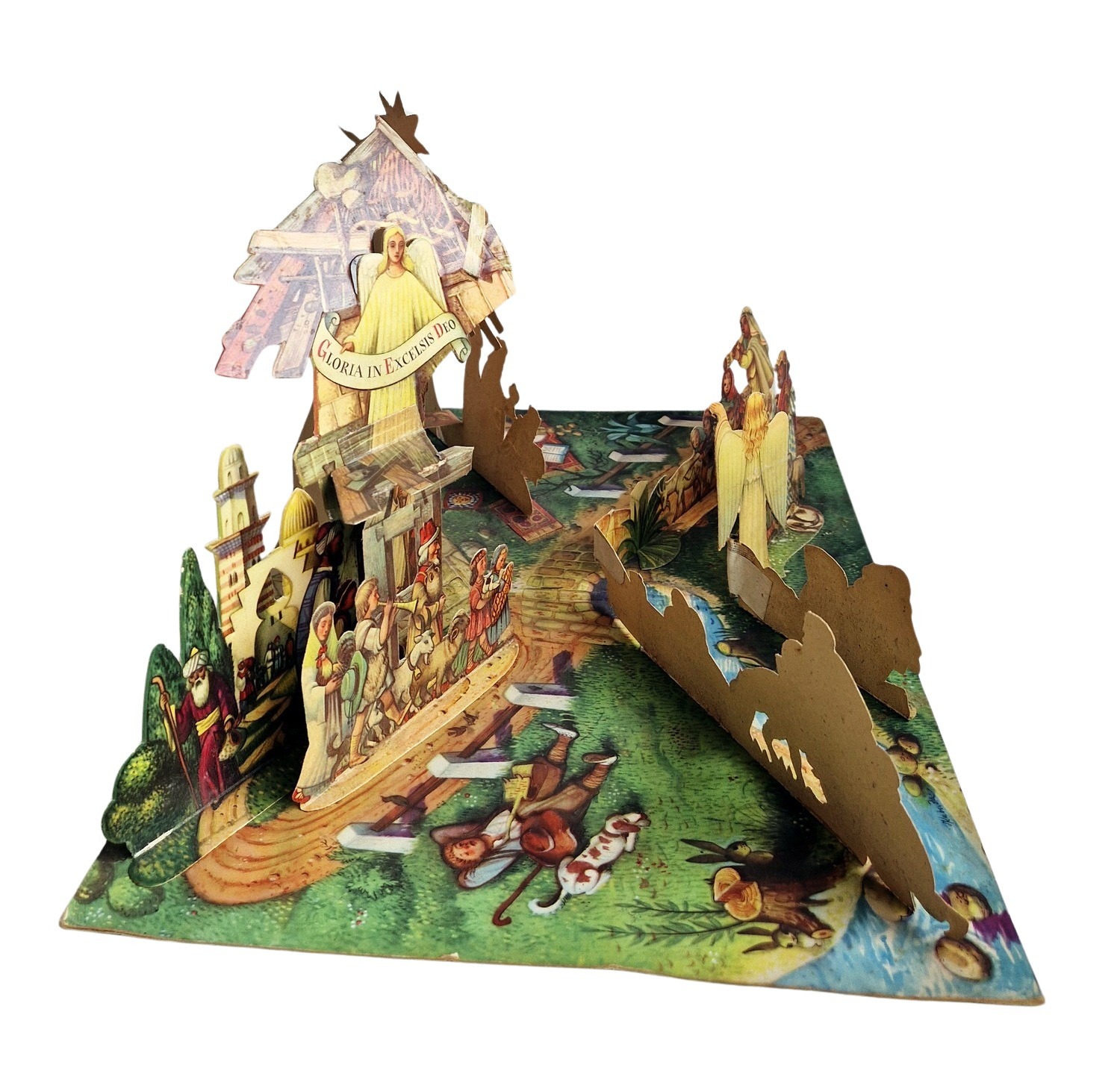 AntiquesGermany - Kubasta Cardboard Pop-up Nativity Scene