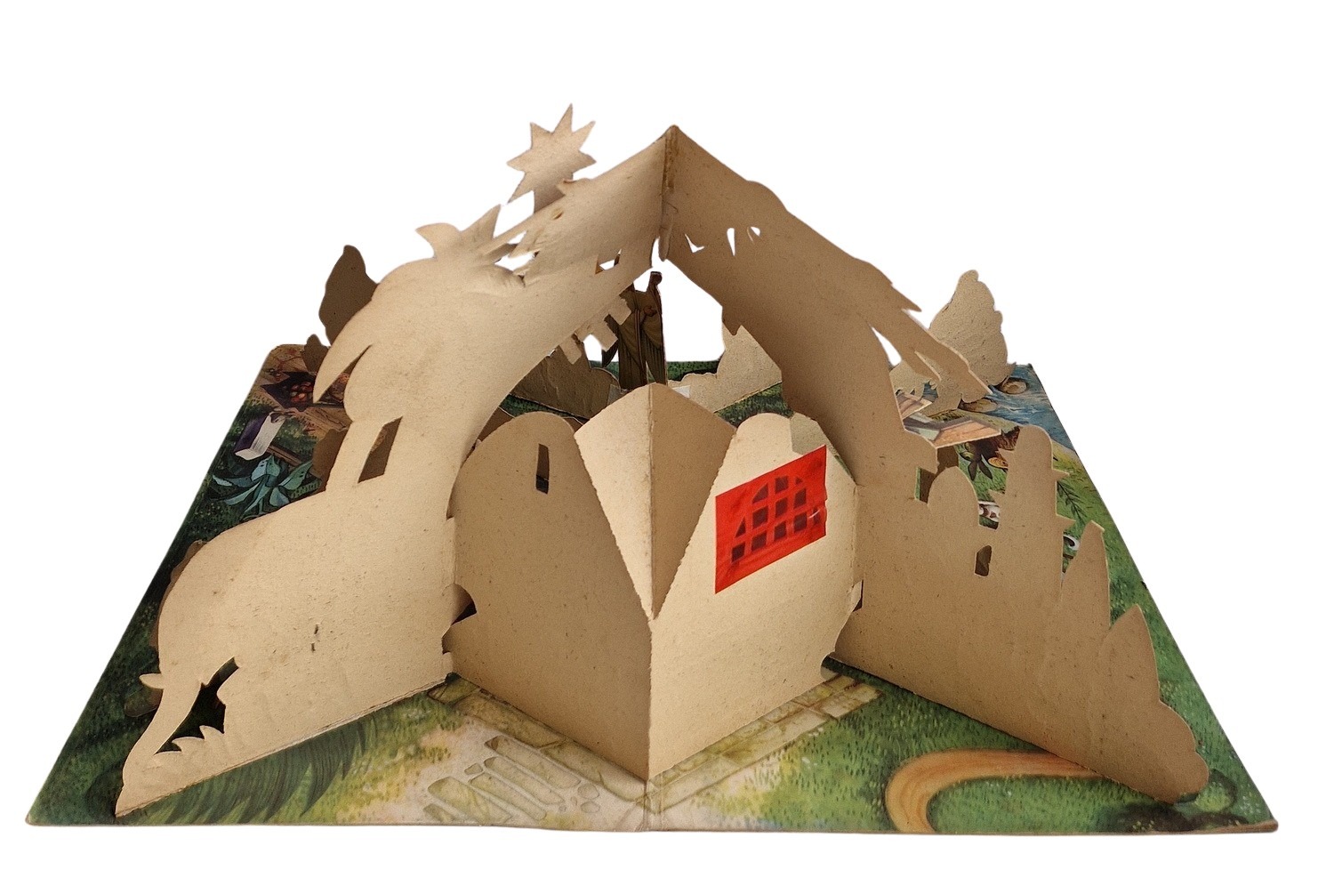 AntiquesGermany - Kubasta Cardboard Pop-up Nativity Scene