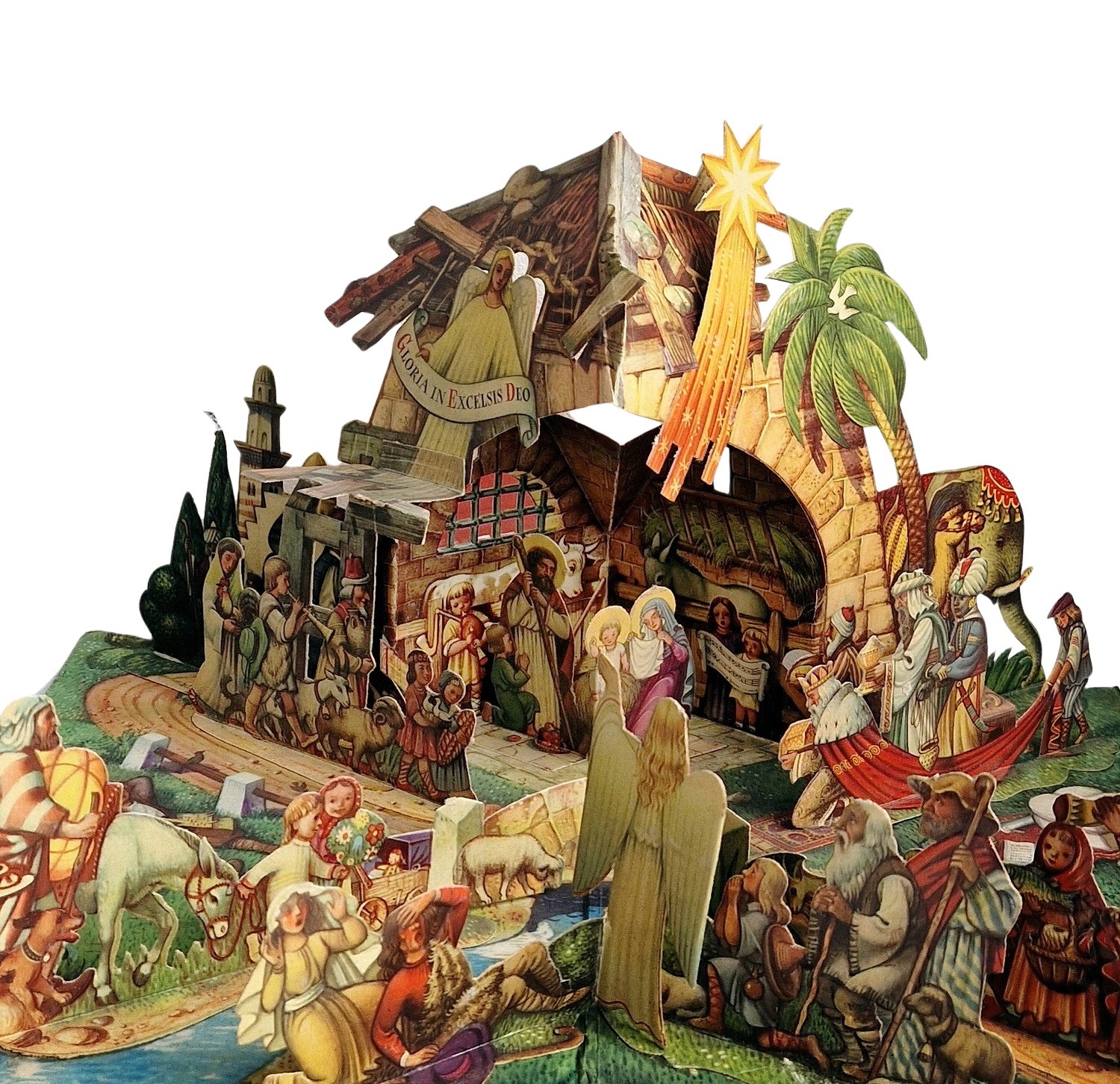 AntiquesGermany - Kubasta Cardboard Pop-up Nativity Scene